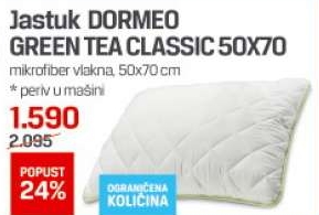 Jastuk Dormeo Green tea Classic, 50x70, Dormeo