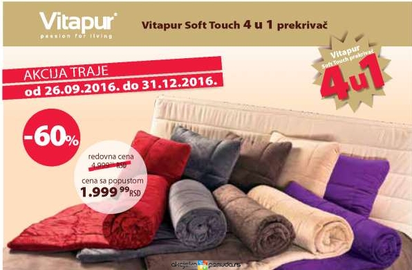 Prekrivač Vitapur Soft Touch 4u1, Vitapur