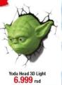 Zidna 3D lampa Star Wars Yoda Head 3D light, Star Wars