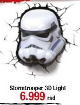 Zidna 3D lampa Star Wars Stotmtrooper 3D light, Star Wars