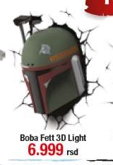 Zidna 3D lampa Star Wars Boba Fett light, Star Wars