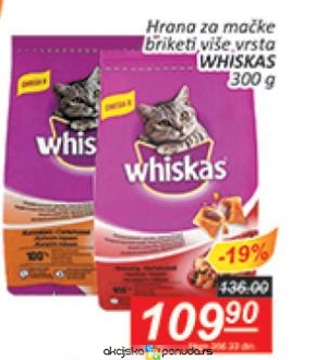 Whiskas hrana za mačke 300 kg, Whiskas