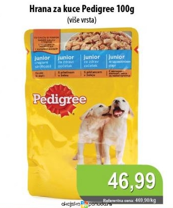 Pedigree hrana za kuce 100 g, Pedigree