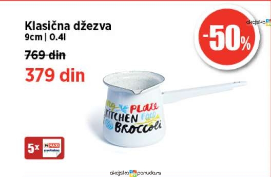 Klasična džezva Metalac 9cm, 0,4l, Metalac