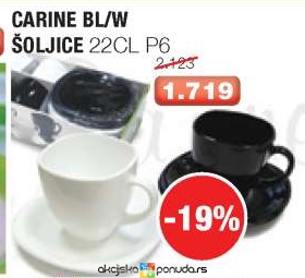 Set šoljica za kafu Luminarc 22cl P6, Luminarc