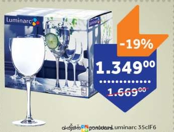 Čaše za vino Luminarc, 35cl, 6/1, Luminarc