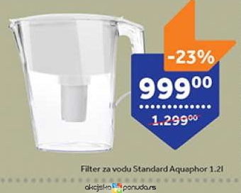 Aquaphorbokal sa filterom za vodu standard 1,2l, Aquaphor