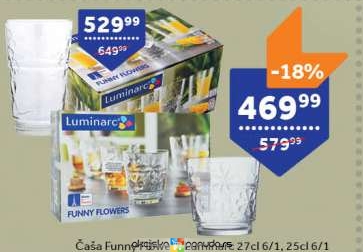 Čaše Luminarc Funny Flowers 27cl 6/1, Luminarc