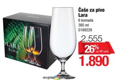 Čaše za pivo LAra set 4 kom 380 ml,