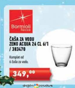 Bormioli čaše za vodu Zeno Acqua, Bormioli