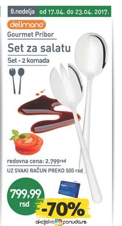 Set escajga za salatu Delimano Gourmet pribor, 2/1, Delimano