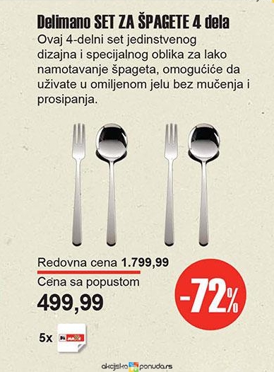 Delimano set za špagete 4 dela, Delimano