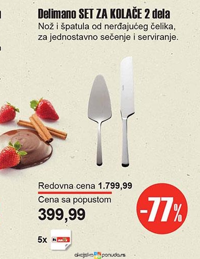 Delimano set za kolače 2 dela, Delimano