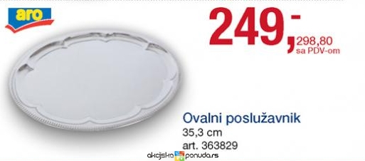 Ovalni poslužavnik 35,3 cm,