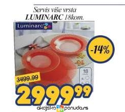 Servis za ručavanje Luminarc, 18 delova, Luminarc