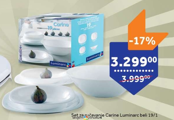 Servis za ručavanje Luminarc Carine, 19 delova, Luminarc