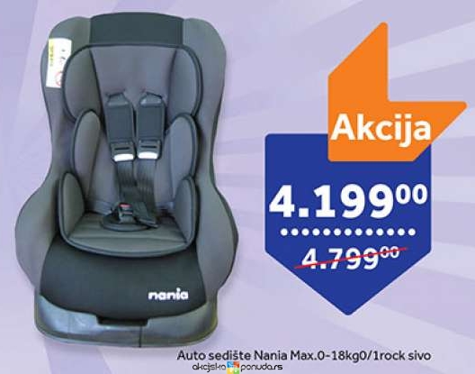 Auto sedište nania 0-18kg, Nania