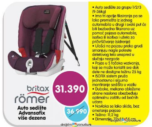 Auto sedište Britax- Romer Advansafix, Britax