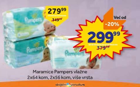 Pampers vlažne maramice, Pampers