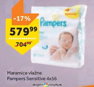 Pampers vlažne maramice, 4x56, Pampers