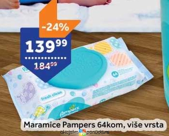 Pampers vlažne maramice, 64/1, Pampers