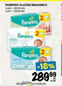 Pampers vlažne maramice, Pampers