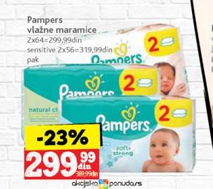 Pampers vlažne maramice, Pampers