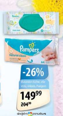 Pampers vlažne maramice, Pampers