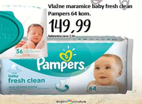 Pampers vlažne maramice, 64/1, Pampers