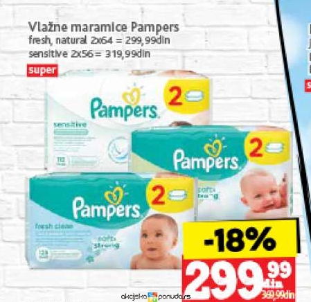 Pampers vlažne maramice, Pampers