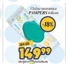 Pampers vlažne maramice, 64/1, Pampers