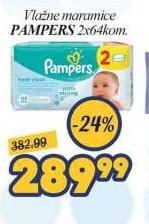 Pampers vlažne maramice, 2x64, Pampers