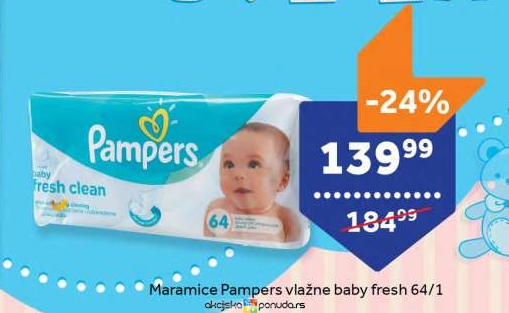 Pampers vlažne maramice, 64/1, Pampers