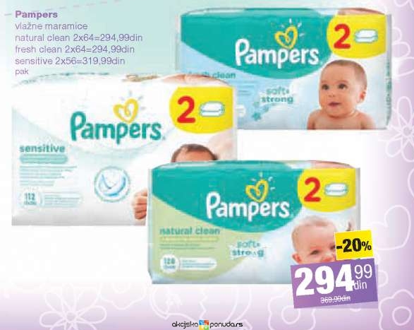 Pampers vlažne maramice, Pampers