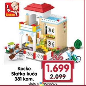 Sluban kocke slatka kuća, 381 kom, Sluban