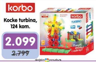 Set dečijih kockica Korbo turbina, 124 kom, Korbo