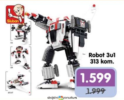 Sluban kocke robot 3u1, Sluban