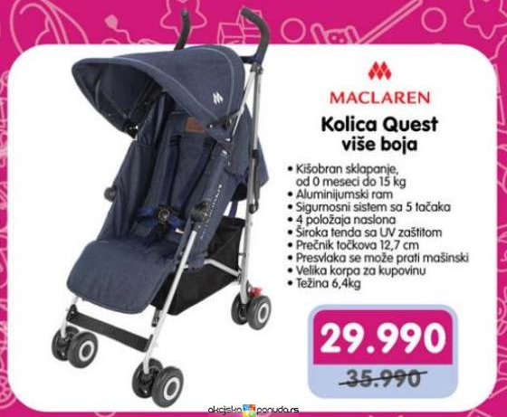 Kolica za bebe Maclaren Quest, Maclaren