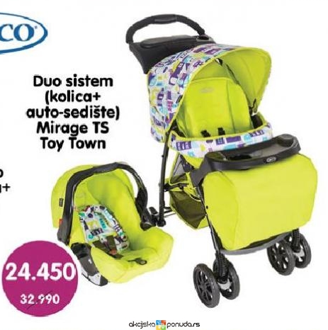 Duo sistem kolica za bebe i auto sedište Graco Mirage TS Toz Town, Graco