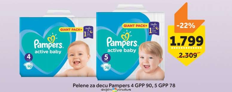 Pampers Active baby dry pelene, Pampers