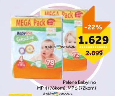 Babylino Sensitive pelene, Babylino