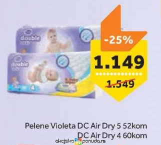 Violeta Double care pelene, Violeta