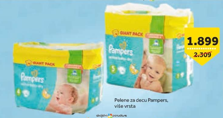 Pampers Active baby dry pelene, Pampers