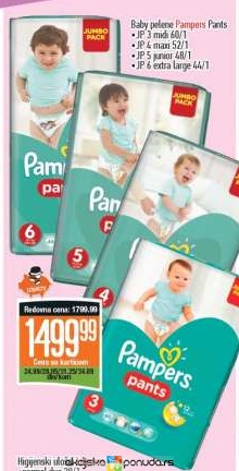 Pampers Pants pelene, Pampers