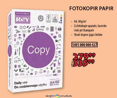 Fotokopir papir A4, 80g/m2,