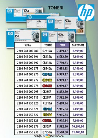 HP toner CB540A Laser Jet, HP