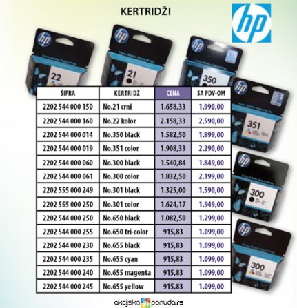 HP kertridž 300 crni - black, HP