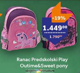 Predškolski ranac Play, Školski pribor i oprema