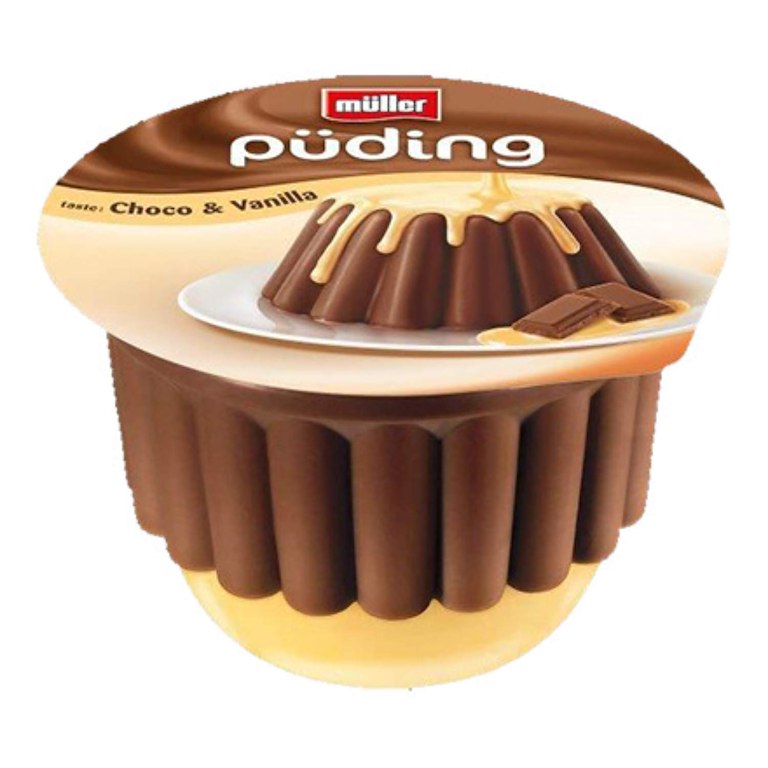 Muller puding čokolada preliv vanila 450g