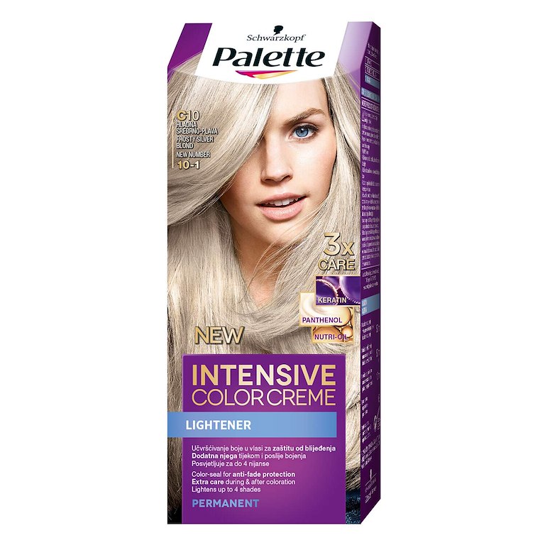 Palette farba za kosu Intensive color C10 10-1 ledeno srebrno plava 50ml+50ml+10ml
